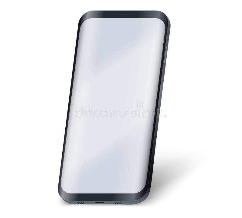 Smartphone Perspective Presentation Mockup Stock Vector - Illustration ...