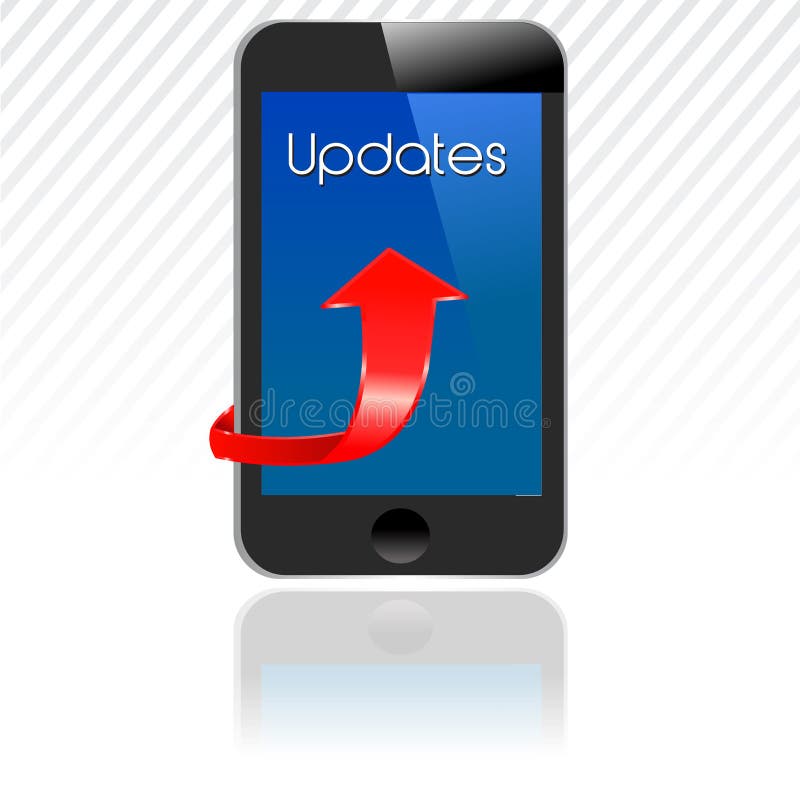Smartphone With Update, Loading Vector Icon. Mobile Phone Line Icon ...