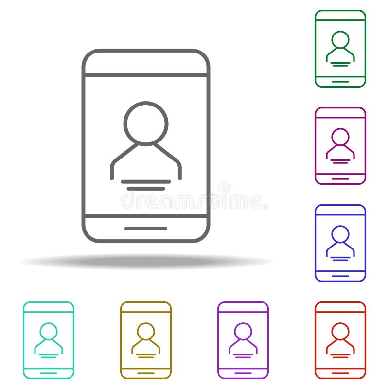 Smartphone User Icon. Elements of Business in Multi Color Style Icons ...
