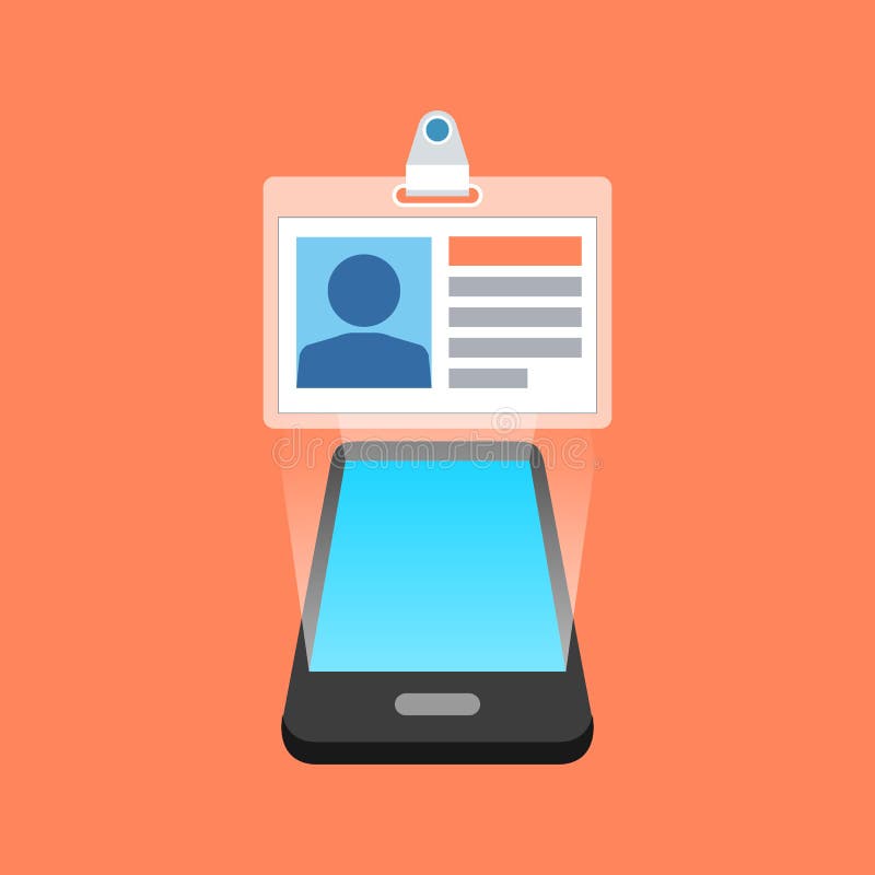 Smartphone User ID, Profile Concept. Isometric Design Stock Vector ...