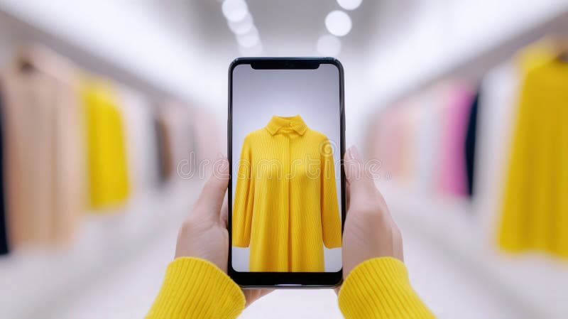 Smartphone Using Ar Preview Lace Clothes Real Time Stock Photos - Free ...