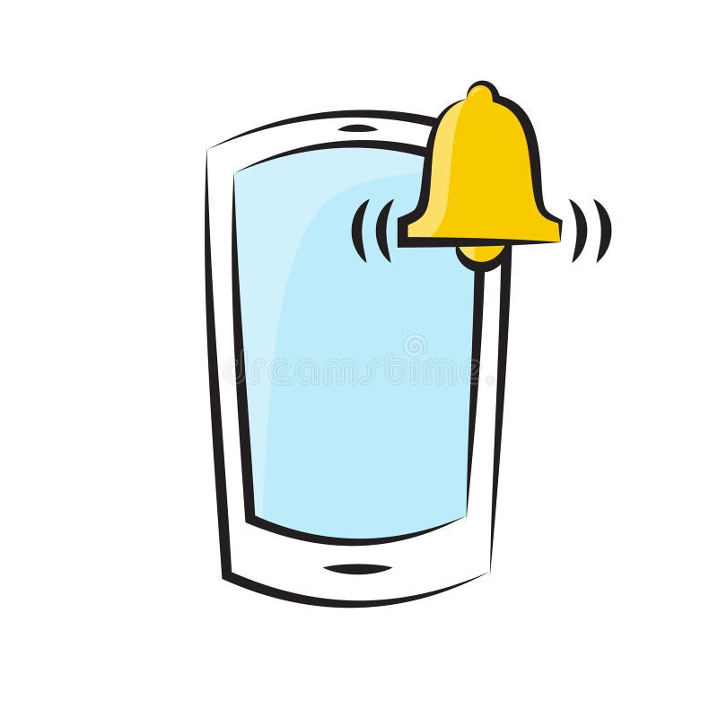 Smartphone vector icon stock illustration. Illustration of handbell ...