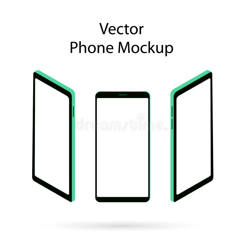 Realistic Smartphone Mockup. Smartphone Frame with Blank Screen. Vector ...