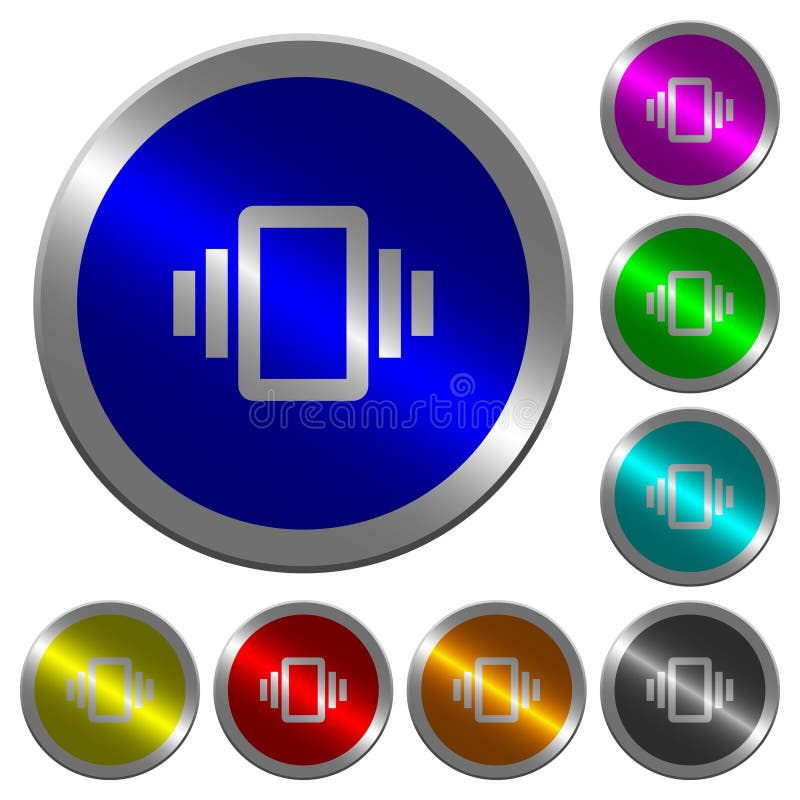 Smartphone Vibration Luminous Coin-like Round Color Buttons Stock ... Smartphone Vibration Luminous Coin-like Round Color Buttons Stock ...