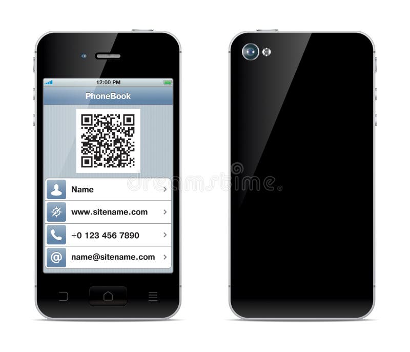 Smartphone Visiting Card Illustration Stock Vector - Illustration of ...
