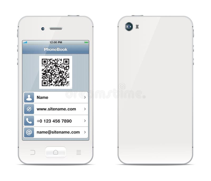 Smartphone Visiting Card Illustration Stock Vector - Illustration of ...