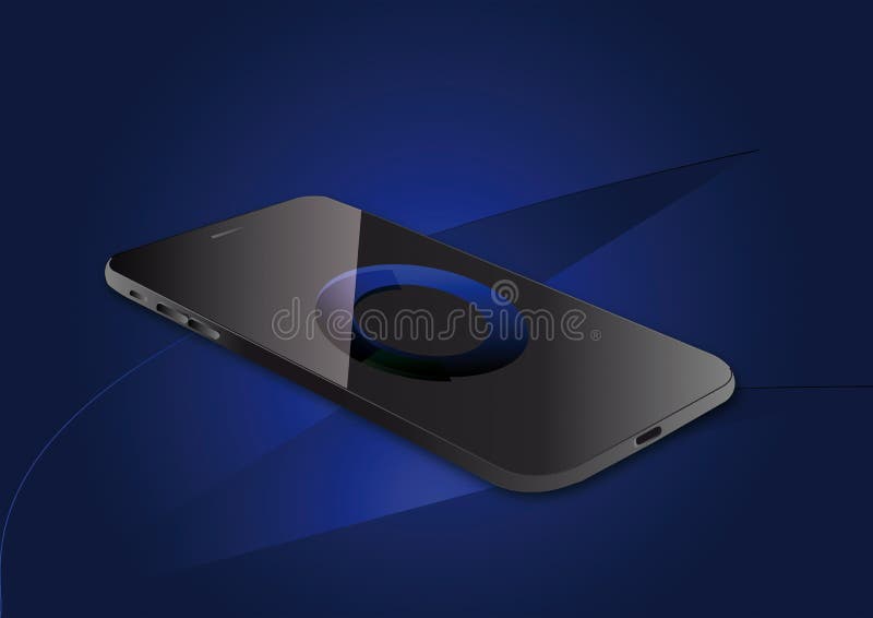 Smartphone Visual Vector Illustration Stock Illustration - Illustration ...