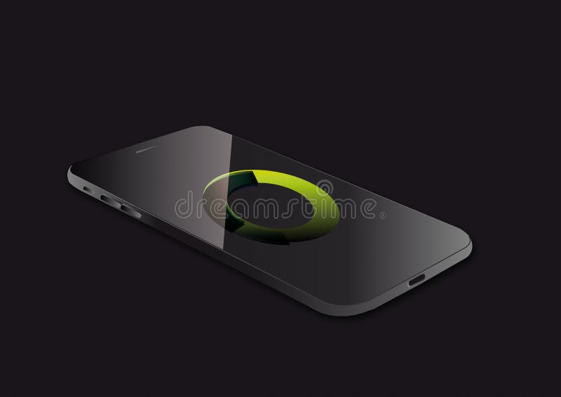 Smartphone Visual Vector Illustration Stock Illustration - Illustration ...