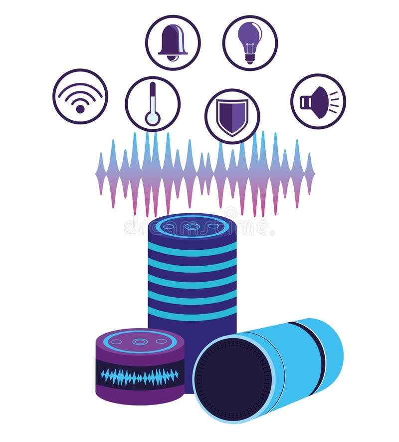 Smartphone Voice Recognition Speaker Stock Vector - Illustration of ...