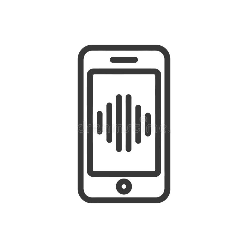 Smartphone Voice Recording App Interface, Simple Mobile Design Icon ...