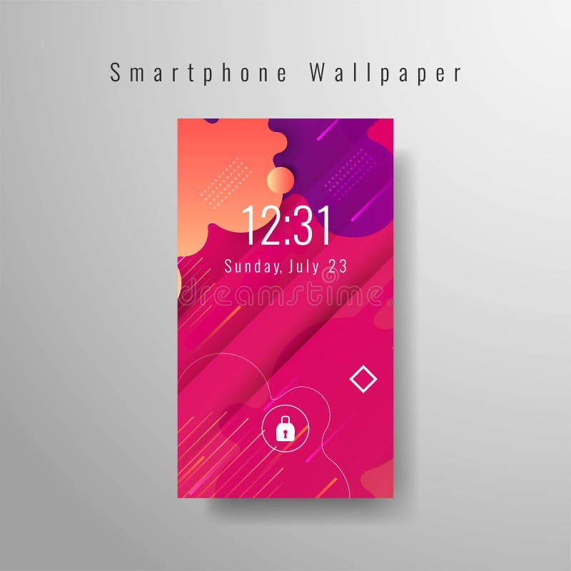 Smartphone Wallpaper, Digital Background. Abstract Design Template ...