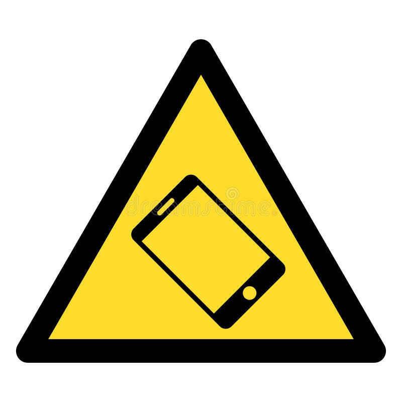 Smartphone Warning Flat Icon Image Stock Illustration - Illustration of ...