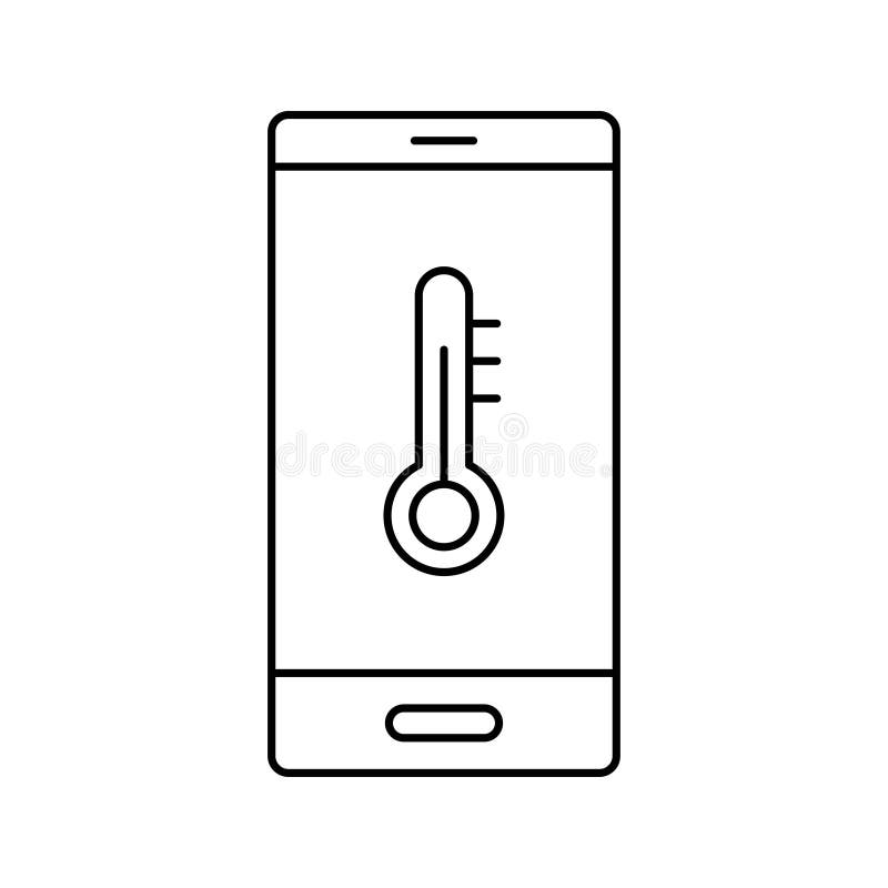 Smartphone Weather Temperature Icon Vector Stock Vector - Illustration ...