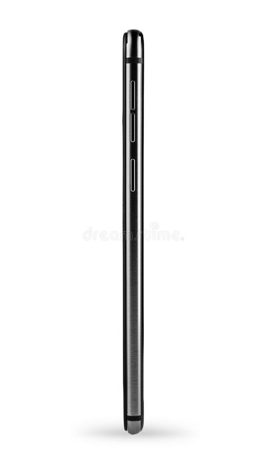 Smartphone on White Background Stock Photo - Image of black, media ...