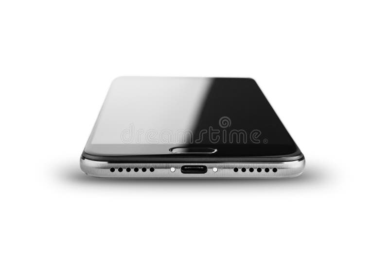 Smartphone on White Background Stock Image - Image of blank, device ...