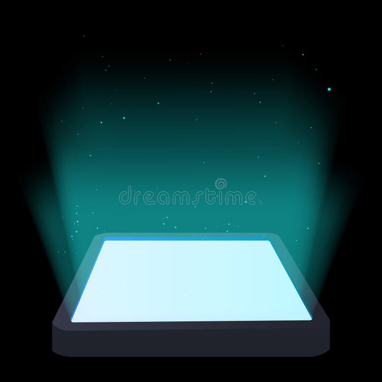Smartphone with a White Glowing Screen, Vector Realistic Gadget Device ...