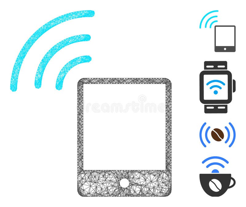 Smartphone Wi-Fi Signal Web Vector Mesh Illustration Stock Illustration ...
