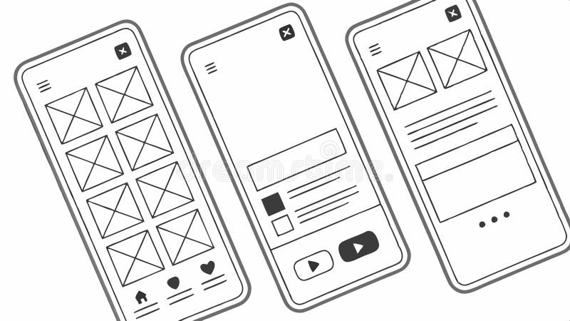 Cartoon Smartphone Interface Vector Templates Stock Illustrations – 284 ...