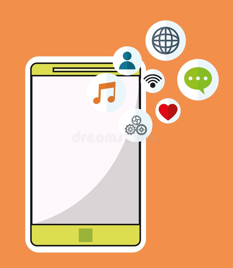 Smartphone and Communication Design Stock Vector - Illustration of ...