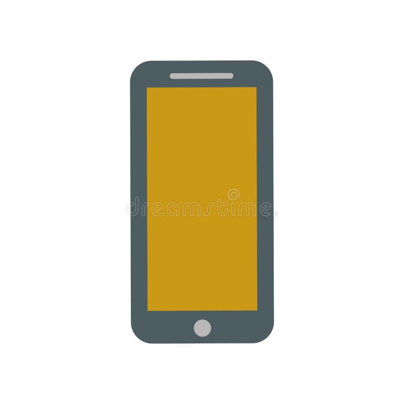 Smartphone Yellow Screen Technology Gadget Stock Illustration ...