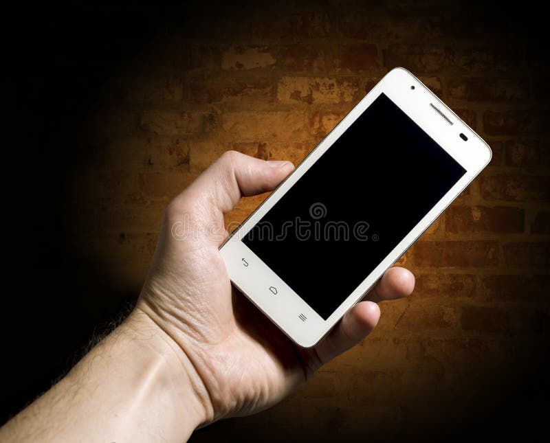 Smartphone Your Hand Against Brick Wall Stock Photos - Free & Royalty ...