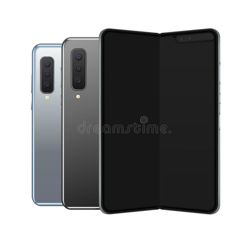 Smartphones. Front and Back View Illustration Stock Vector ...