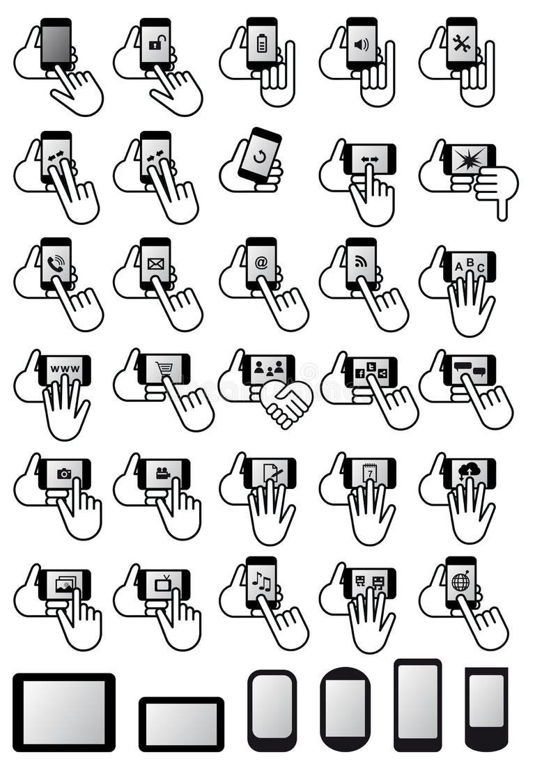Smartphones Pictogram Stock Illustrations – 573 Smartphones Pictogram ...