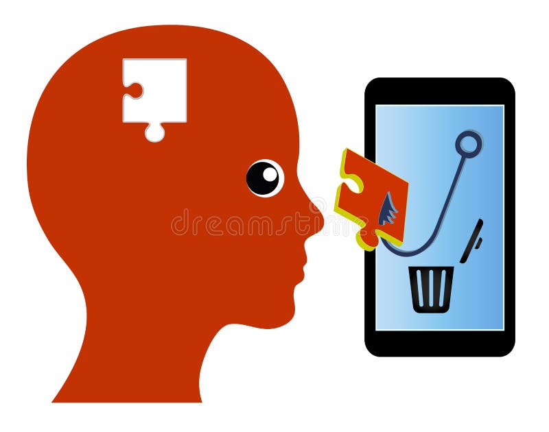 Smartphones are Hijacking Your Mind Stock Illustration - Illustration ...