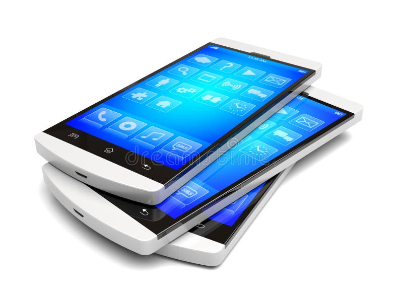 Apps - Tile Icons on Smart Phone Stock Illustration - Illustration of ...