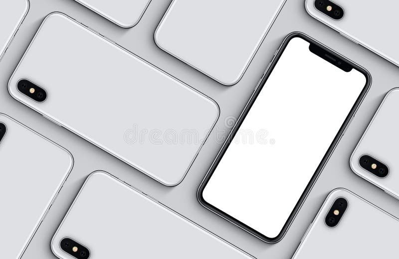 Similar To IPhone X Smartphones Mockup Pattern Front and Back Sides Top ...