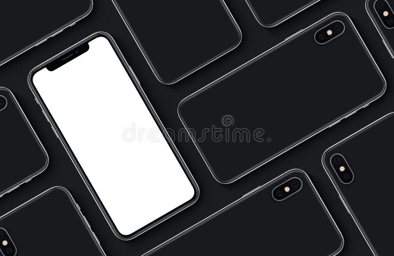 Similar To IPhone X Smartphones Pattern Mockup Front and Back Sides Top ...