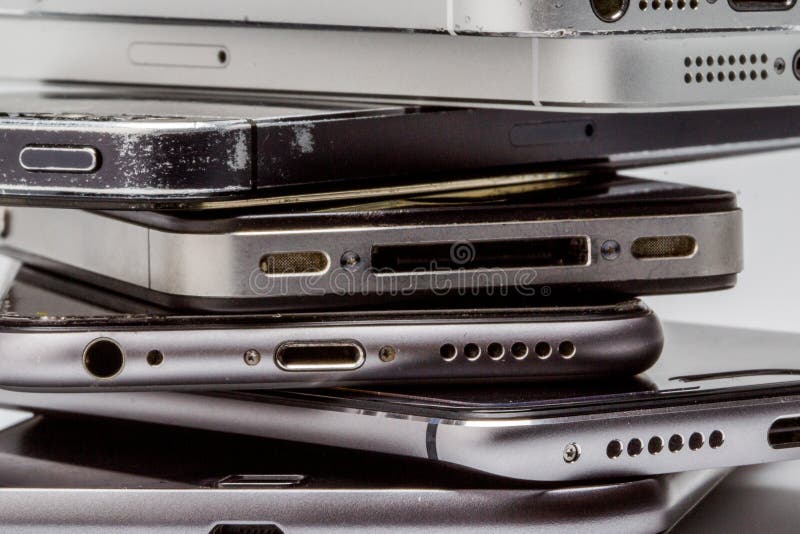 Smartphones are Piled Up Together, Stock Image - Image of bank ...