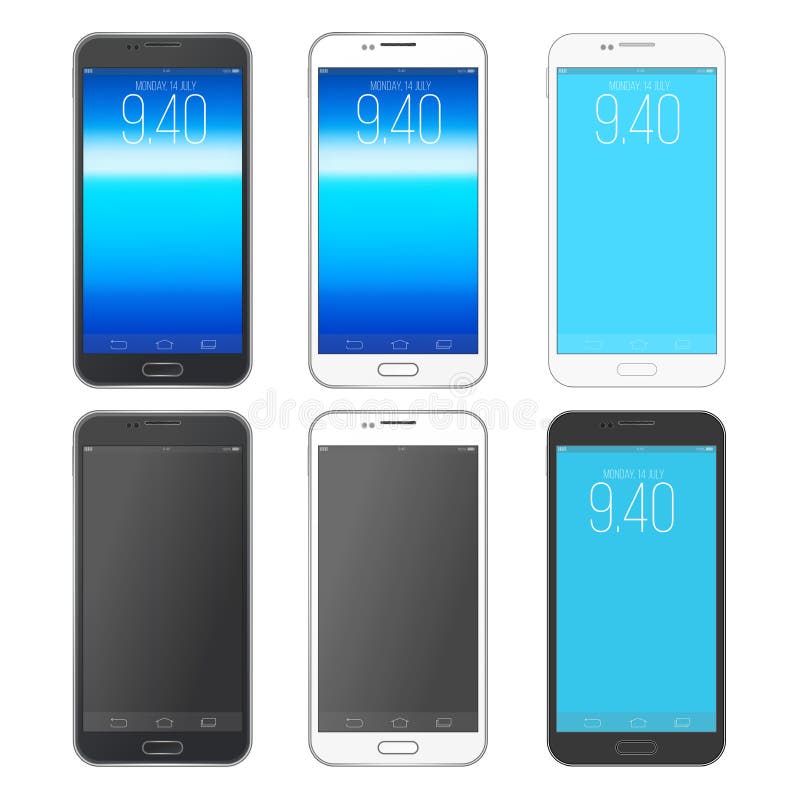 Smartphones stock vector. Illustration of smart, elegant - 50255802