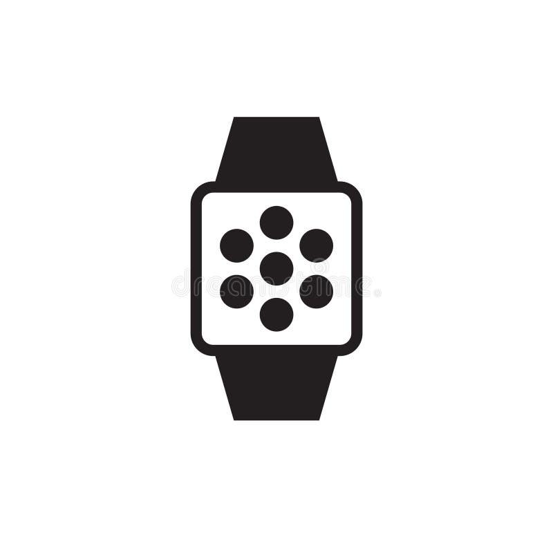 Smartwatch with App Menu. Vector Illustration Decorative Design Stock ...