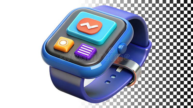 Smartwatch with Apps for Wearable Technology and Connectivity Png ...