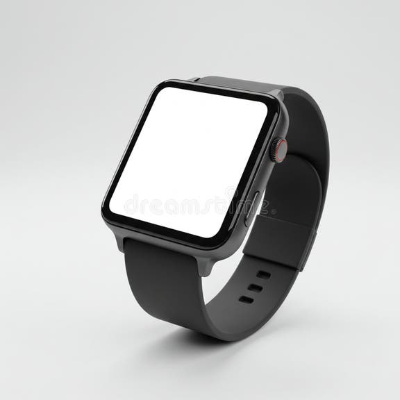 Smartwatch with a Black Rectangular Case and a Digital Interface. it ...