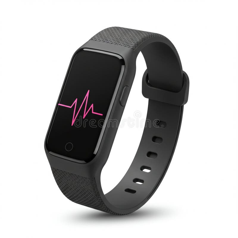Smartwatch with a Black Rectangular Touchscreen Display, Featuring a ...