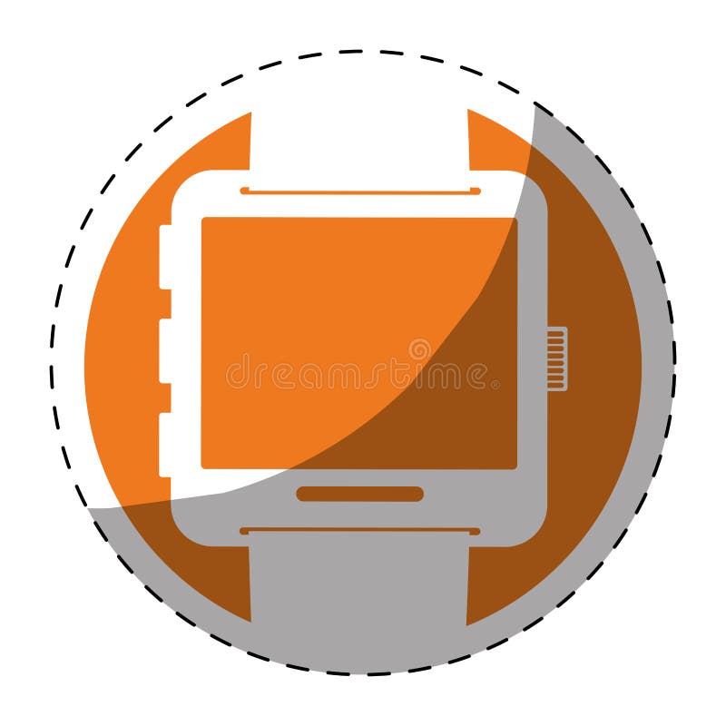 Smartwatch Button Thumbnail Icon Image Stock Illustration ...