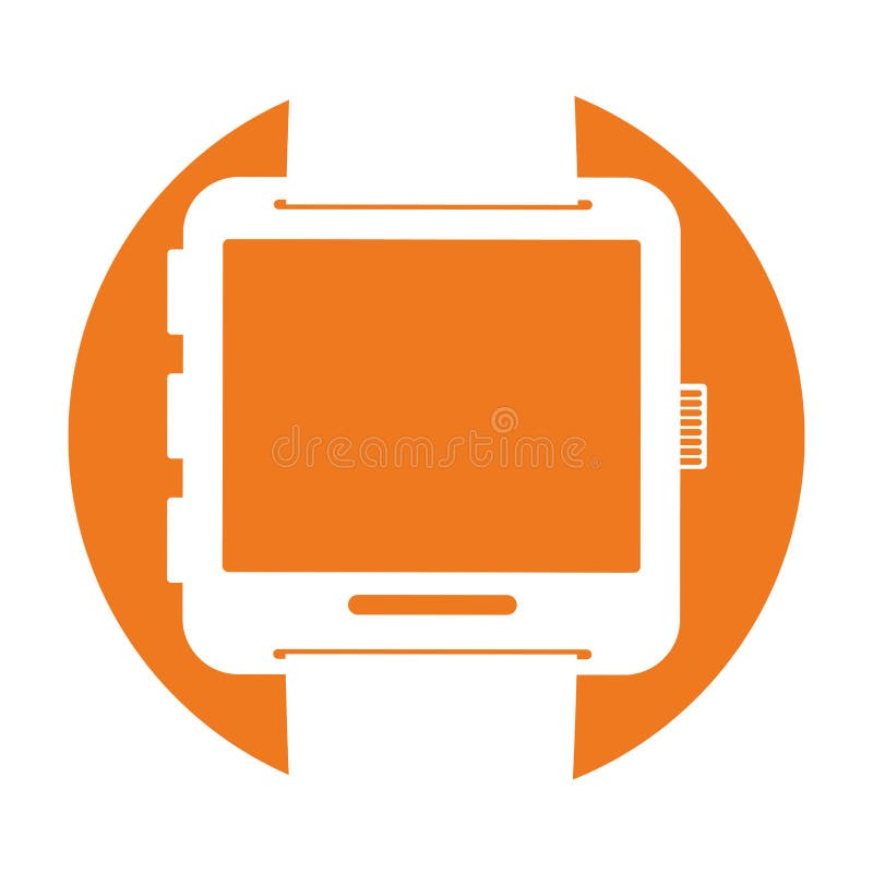 Smartwatch Button Thumbnail Icon Image Stock Illustration ...