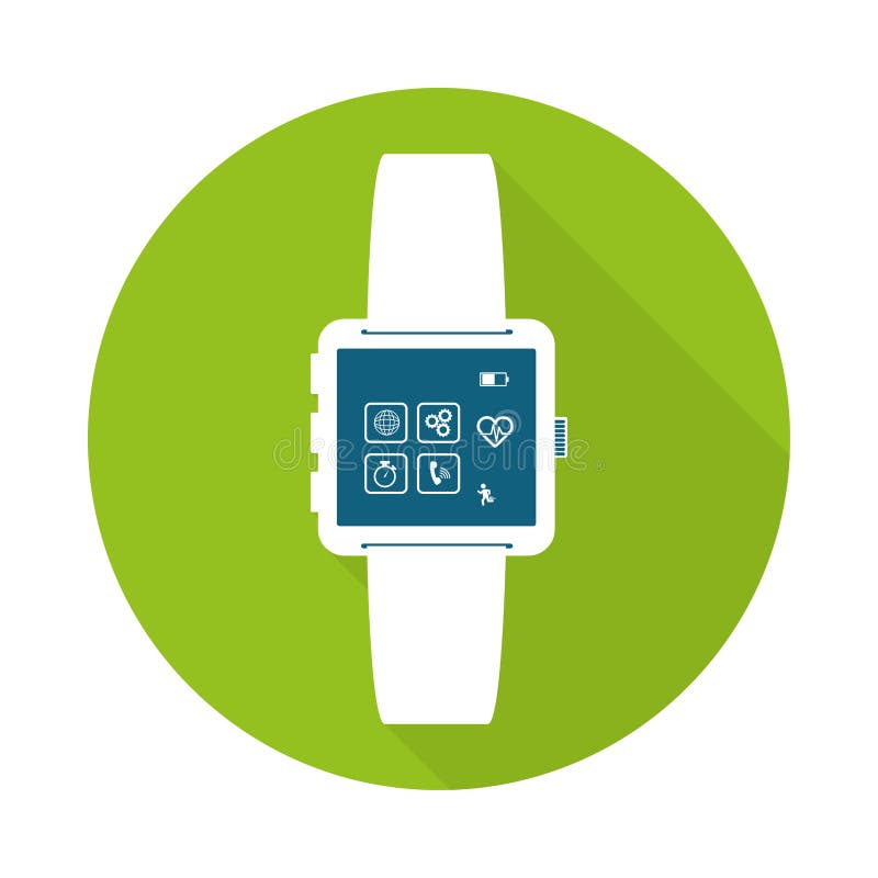 Smartwatch Button Thumbnail Icon Image Stock Illustration ...