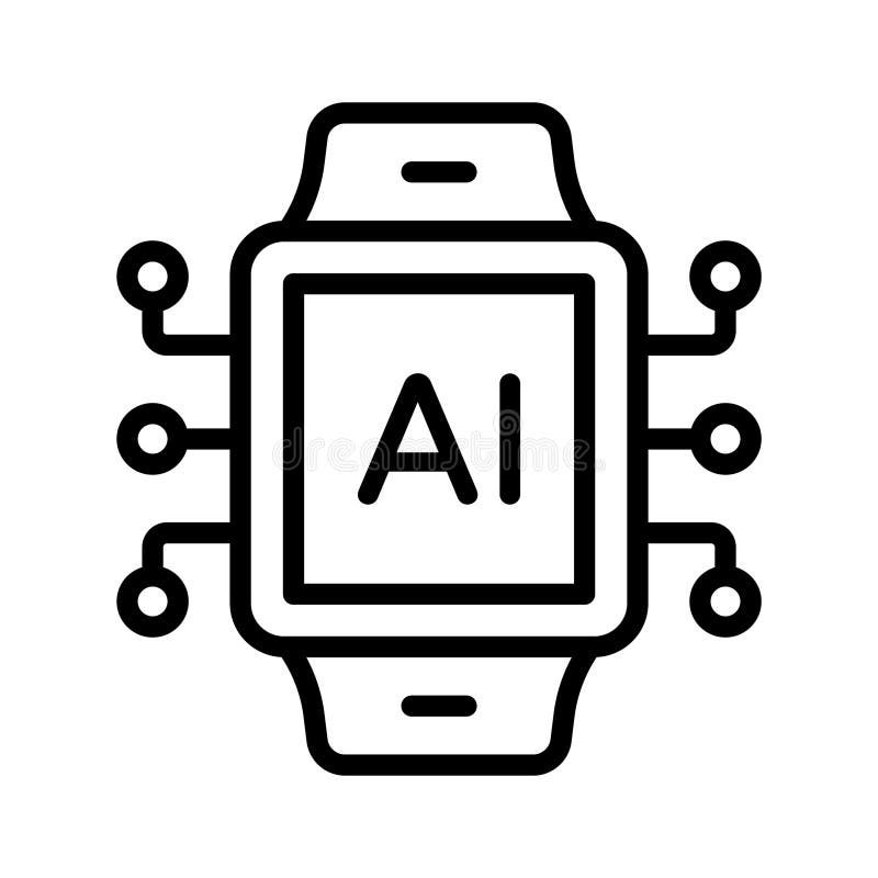 A Smartwatch with a Chip, Symbolizing Wearable AI Technology for daily ...