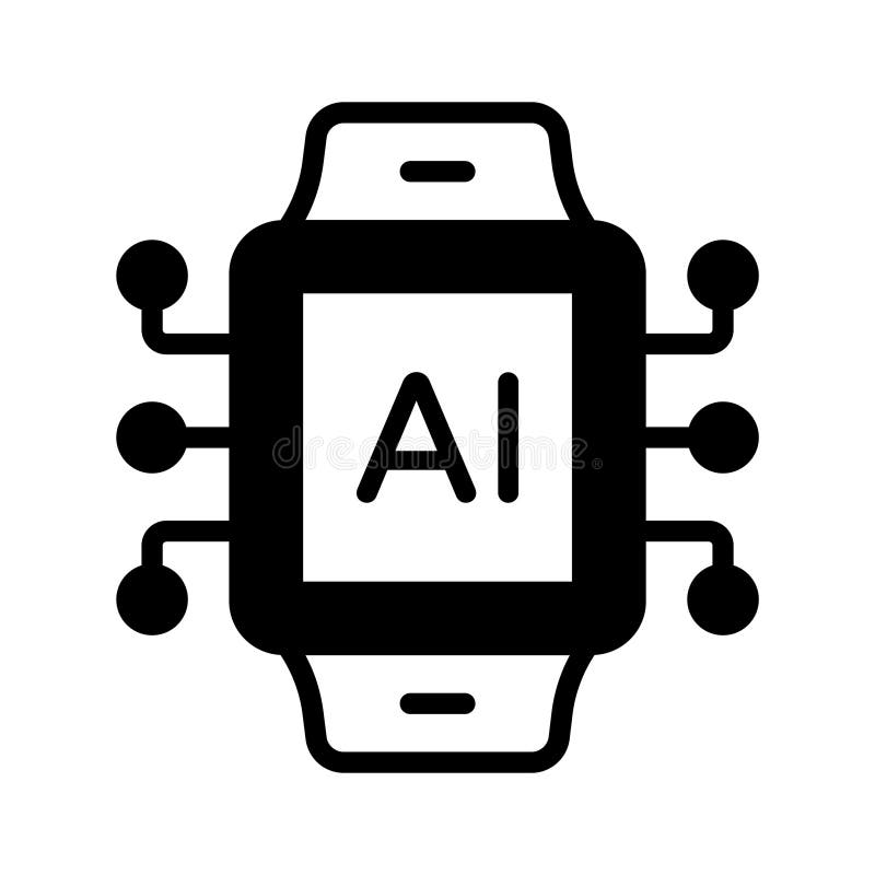 A Smartwatch with a Chip, Symbolizing Wearable AI Technology for daily ...
