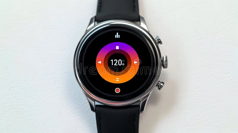 Smartwatch Display, Digital Timer, Studio Shot Stock Image - Image of ...