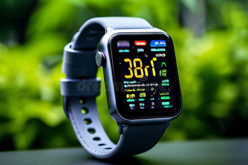 Smartwatch Display a High Resolution Circular Screen Showing Hea Stock ...