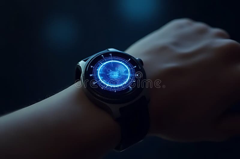 Smartwatch Displaying Advanced Technology Features Modern Setting ...