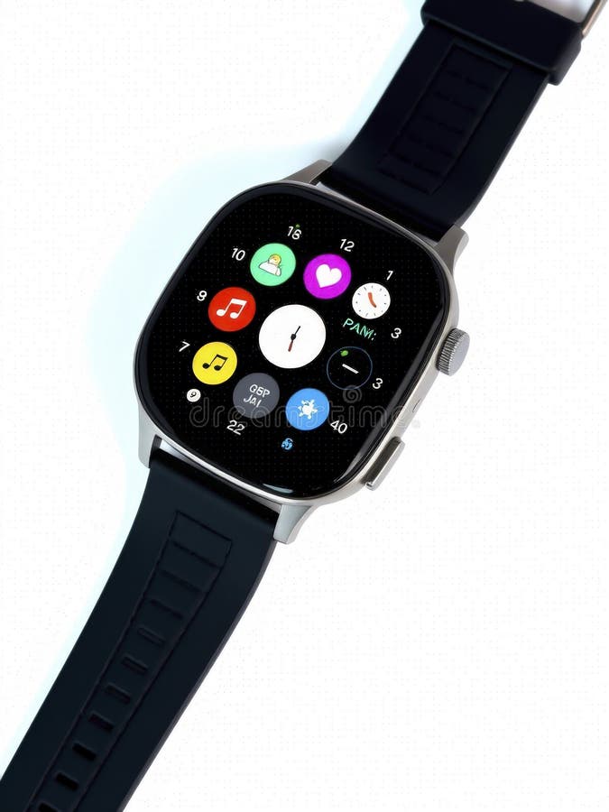 Smartwatch Displaying Multiple Apps, Revealing Modern Digital Lifestyle ...