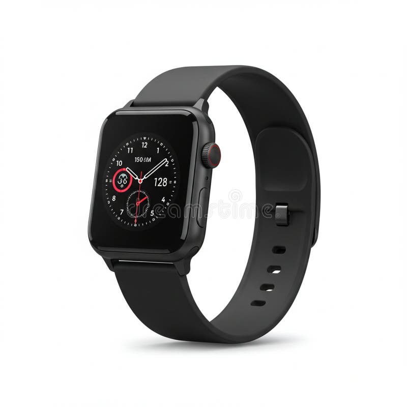 Smartwatch Featuring a Rectangular Touch Screen with Rounded Edges. the ...