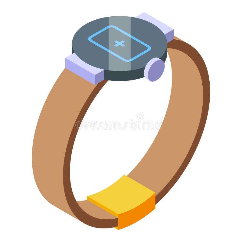 Smartwatch with Full Battery is Showing a Plus Sign on Screen Stock ...