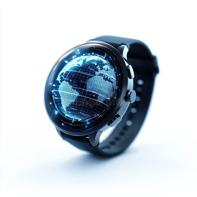 Smartwatch Globe Interface stock photo. Image of smart - 367252488