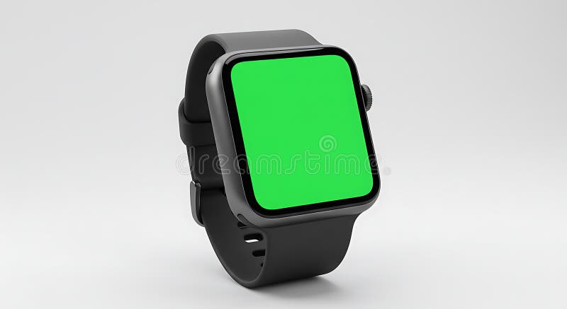 Smartwatch Mockup: Green Screen Stock Illustration - Illustration of ...
